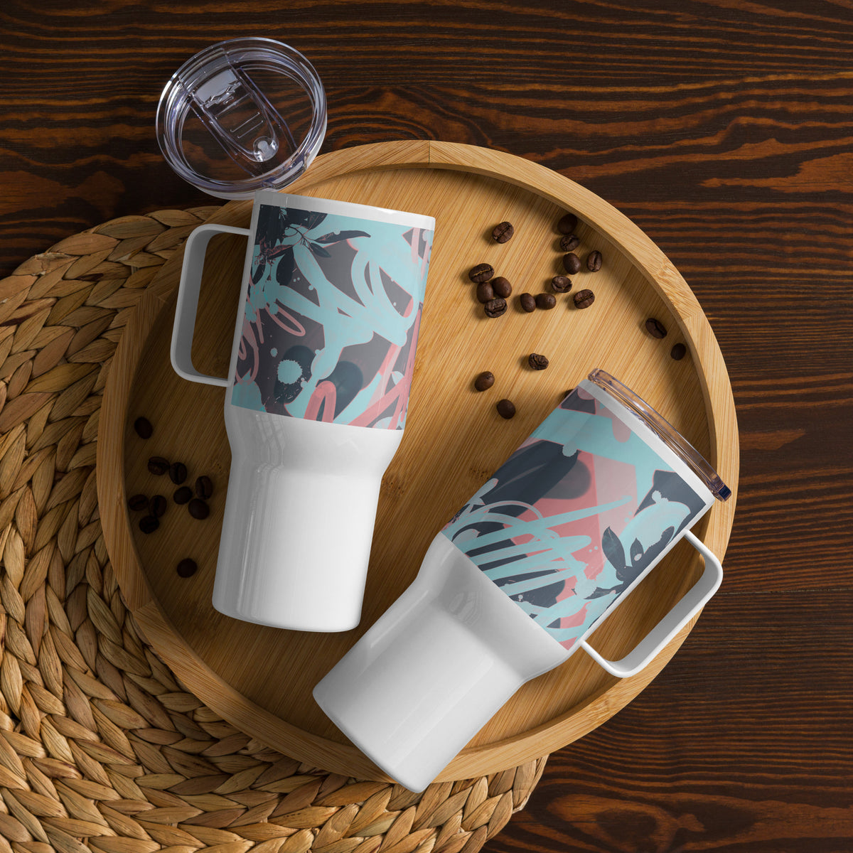 Rizz Travel mug with a handle – James Trend Designs